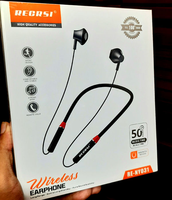Recrsi wireless Neckband Bluetooth Earphone RE-NY031 | Daraz.com.bd