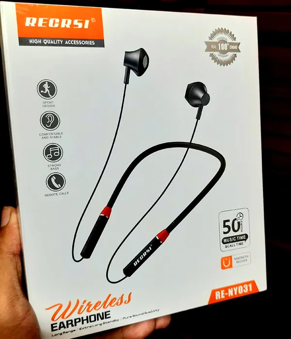 Recrsi wireless Neckband Bluetooth Earphone RE-NY031 | Daraz.com.bd