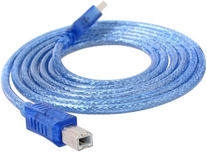 USB 2.0 Printer Cable 5m A Male to B Male Port Shielded Cord (Blue ...