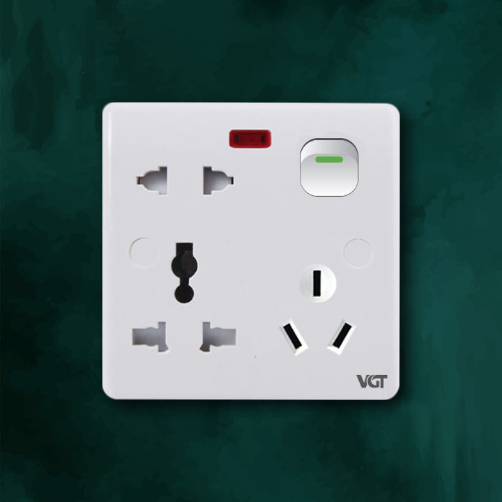 VGT- 6 Pin socket with switch (Classic series) | Daraz.com.bd