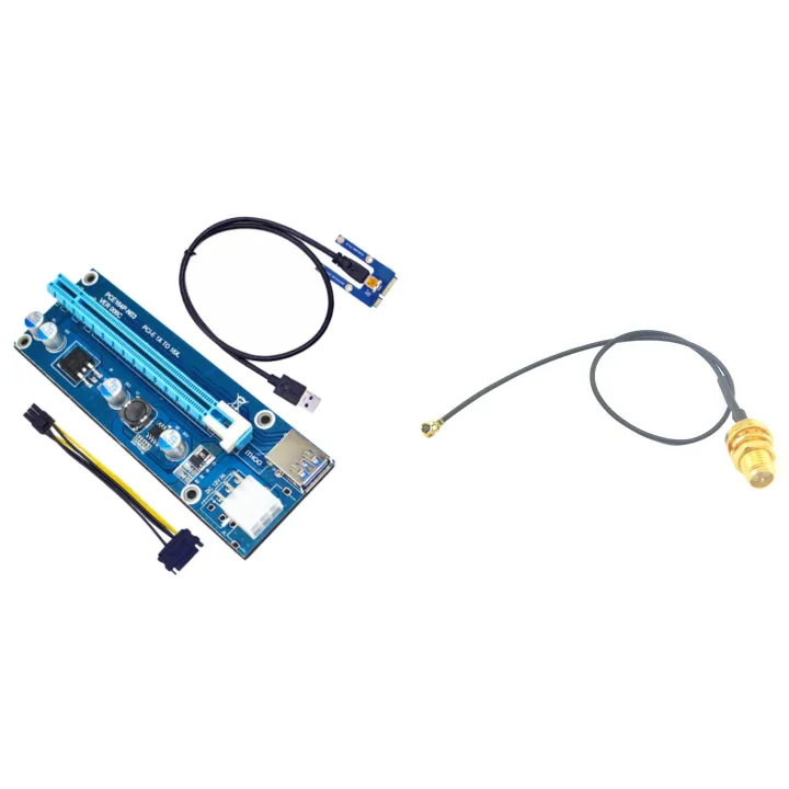 2PCS U.FL Mini PCI to RP-SMA Pigtail Antenna Cable with PCIe to PCI ...
