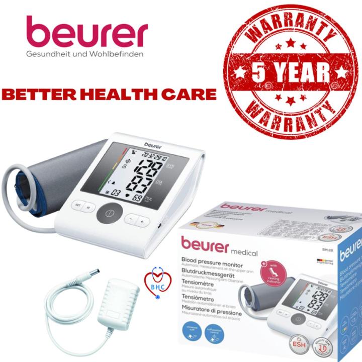Beurer BM28 Digital Blood Pressure Monitor With Adapter ( 3 Years ...