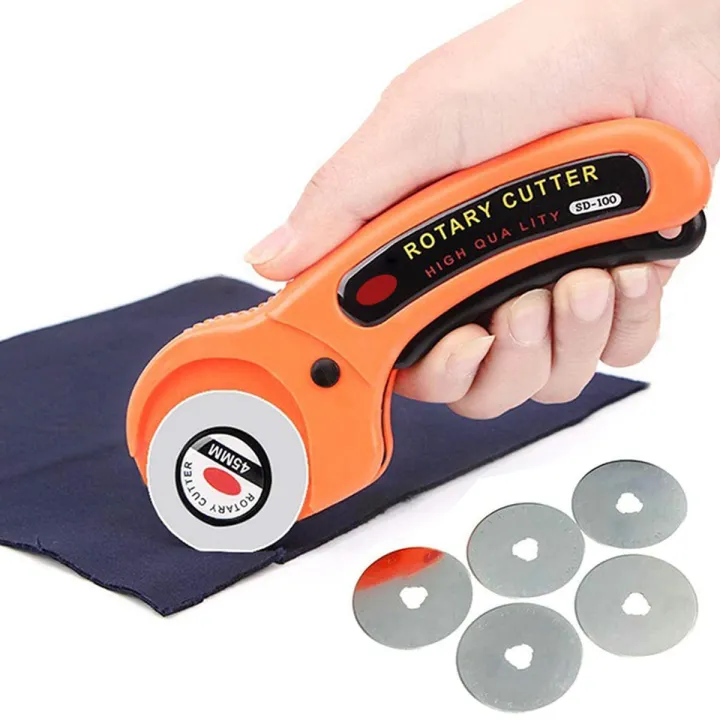45mm Rotary Cutter Sewing with 5PCS 45mm Blades Round Cloth Guiding ...