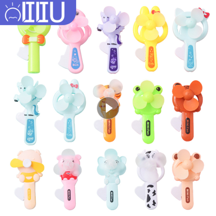Cartoon Hand Pressure Fan Children's Toy Cute Mini Student Portable ...