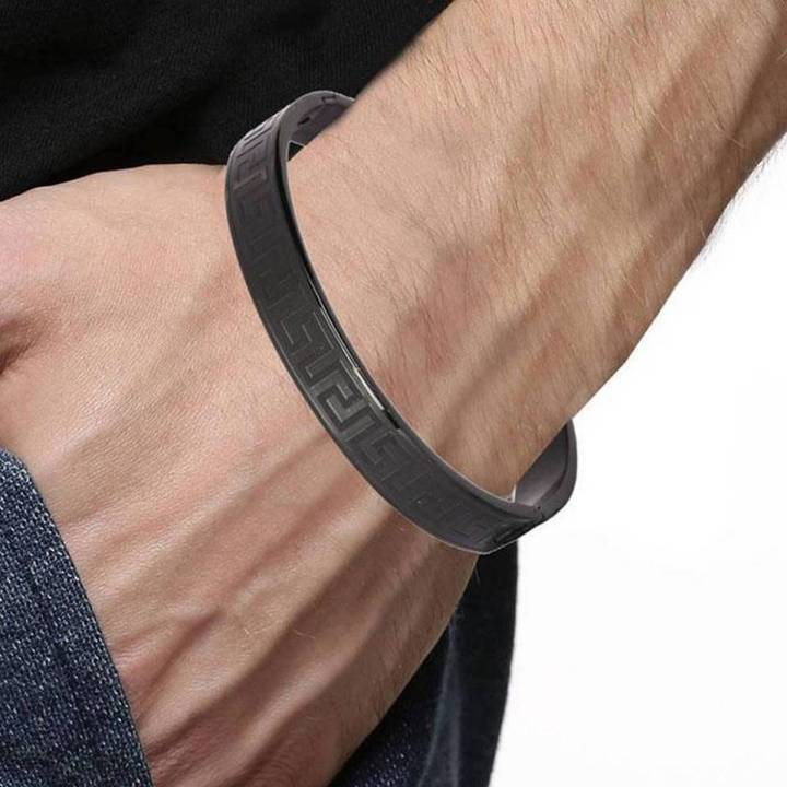 Black Metal Bracelet For Men - Bracelet | Daraz.com.bd