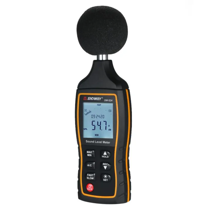 LCD Digital Sound Level Meter Digital Noisemeter Noise Volume Measuring ...