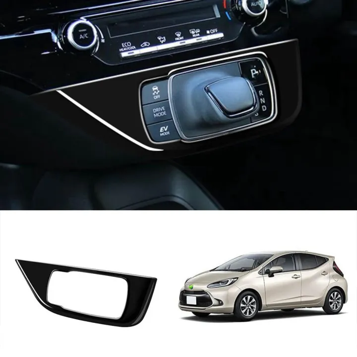 Car Glossy Black Central Gear Shift Panel Control Panel Decal Interior ...
