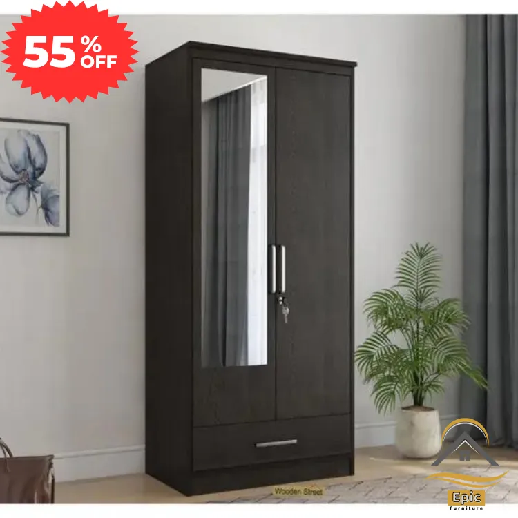 Nifty Niche - Modern Two Doors Almirah with One Side Mirror by Epic ...