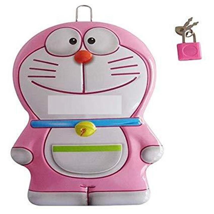 Steel Doraemon Shaped Coin Bank Box with Lock - | Daraz.com.bd