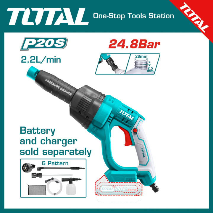 TOTAL Lithium-ion Pressure Washer TPWLI2008(No Battery & Charger ...
