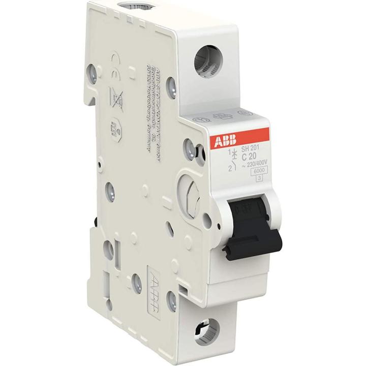 ABB MCB (Miniature Circuit Breaker) SH201-B20 6kA B Curve 20A 1Pole | Daraz.com.bd