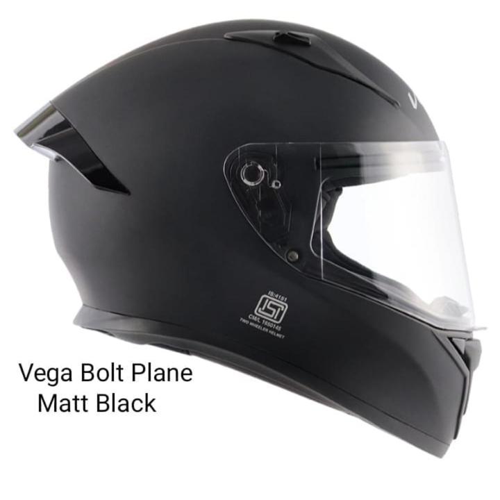 Bolt Bunny Matt Black full face helmet with dual certification. | Daraz ...