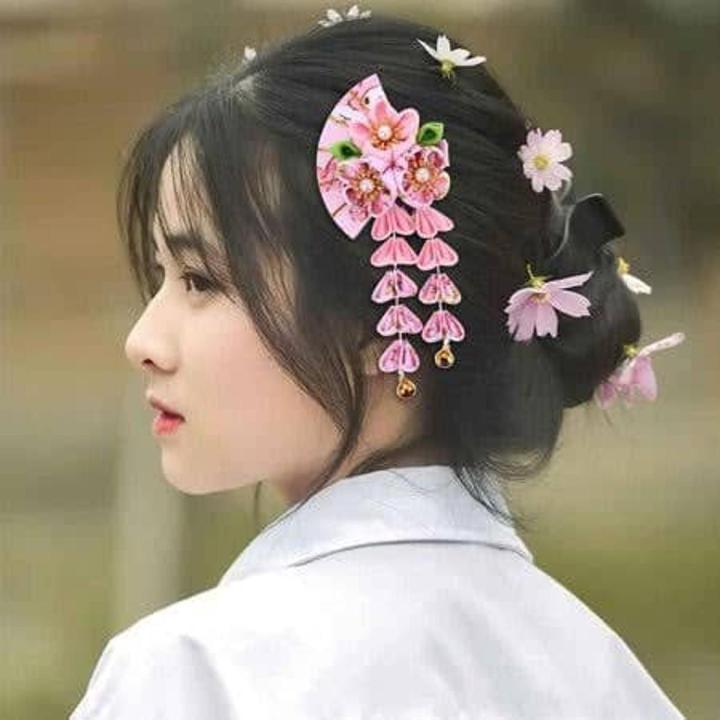 Japanese Hair Clip Flower Hair Band Pink Cute Hairpin Anime Cosplay Hair Accessories Daraz .bd