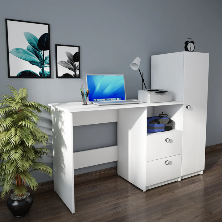 Table with Shelves Storage Computer Office Desk for Home Office by BM ...
