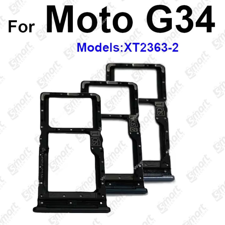 For Motorola Moto G34 Sim Tray Micro SD Card Slot with Sim Ejector Pin ...