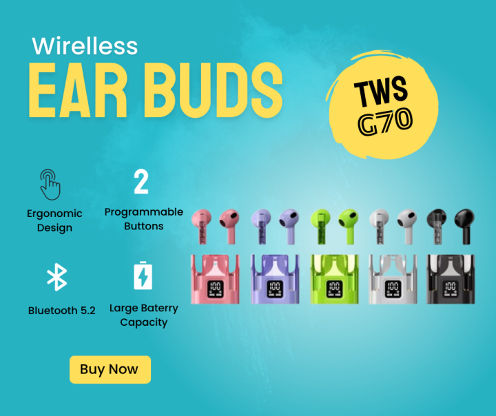 TWS-G70 Transparent Earbuds | Daraz.com.bd