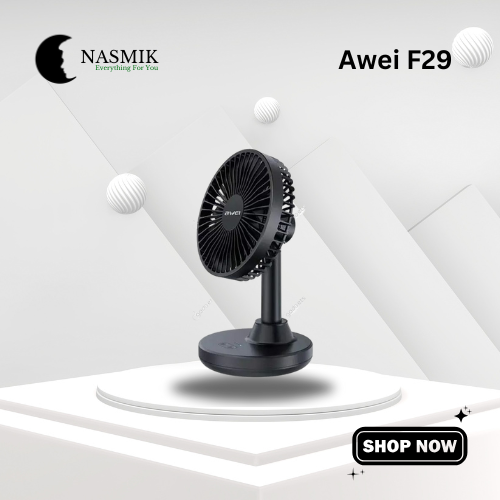 Awei F29 Desktop Oscillating Rechargeable Silent Fan with Adjustable ...