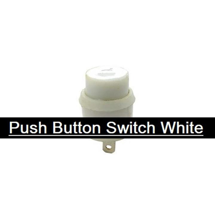2Pcs- WHITE ROUND Momentary 2 Pin Push Button Switch AC 250V 6A 2 ...