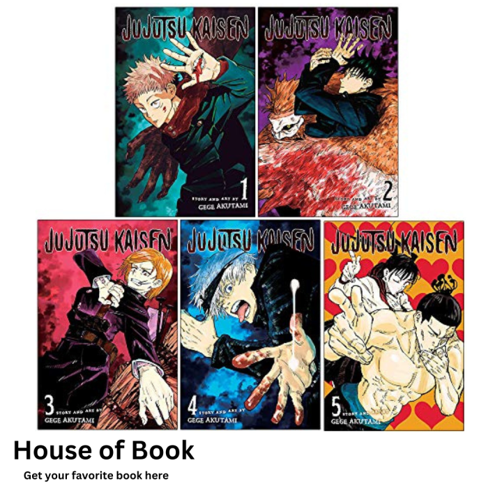 Jujutsu Kaisen Series Vol 1-5 Books Collection Set By Gege Akutami (Yellow Print) | Daraz.com.bd