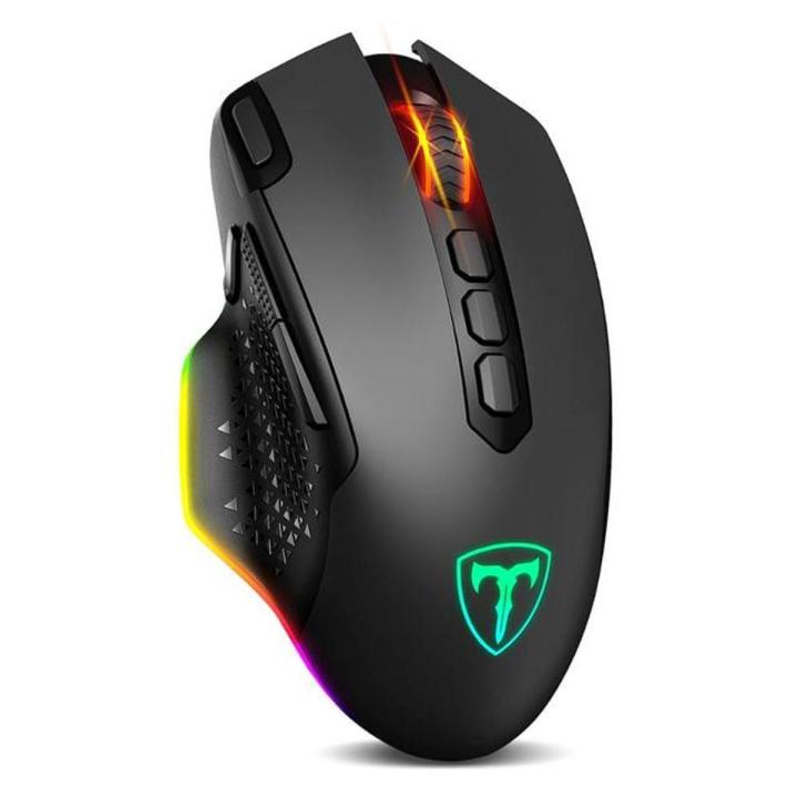 PICTEK Mouse Rechargeable Ergonomic Gaming Mouse with 10 Programmable ons RGB Backlit 10000 DPI ...