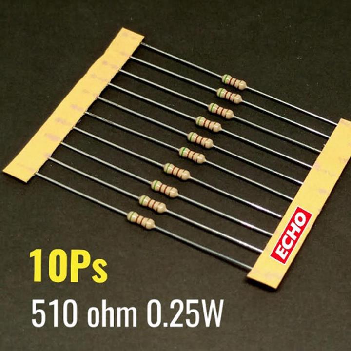 510 Ohm 1/4W 5% Tolerance Resistor Carbon Film Resistance -10 piece ...