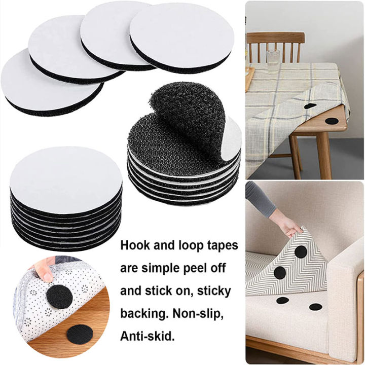 50/60mm Self Adhesive Hook Loop Fastener Tape Stickers Adhesive Dots ...
