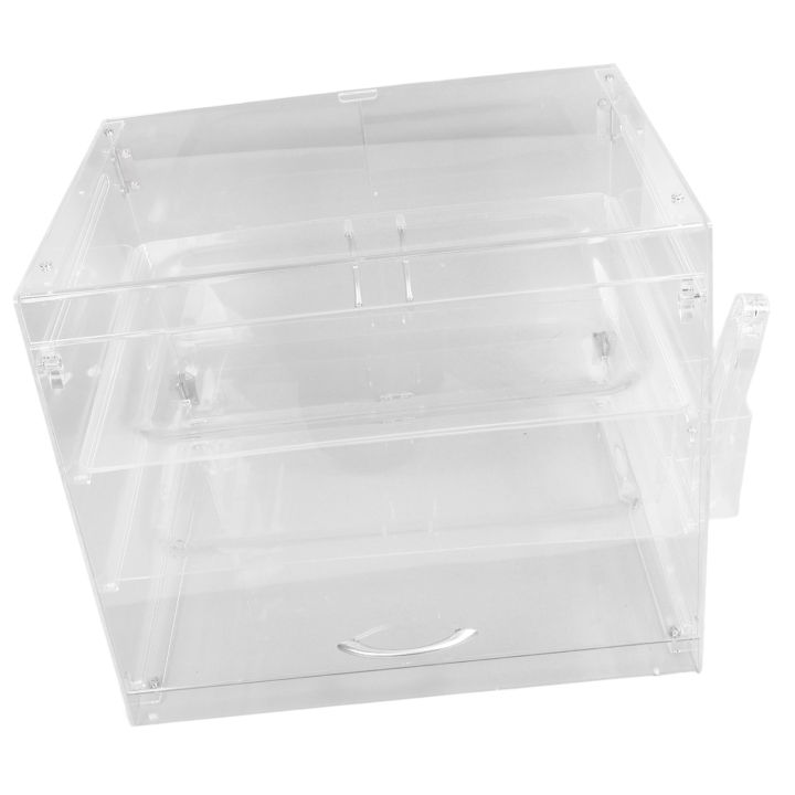 Bakery Display Case Acrylic Cake Bread Showcase 3 Tier for Store ...