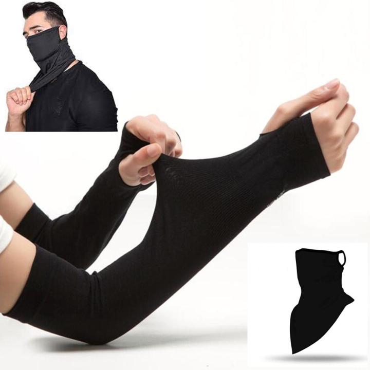 Combo Pack Bandana Face Cover Ear Hanging Scarf & Hand Gloves | Daraz ...
