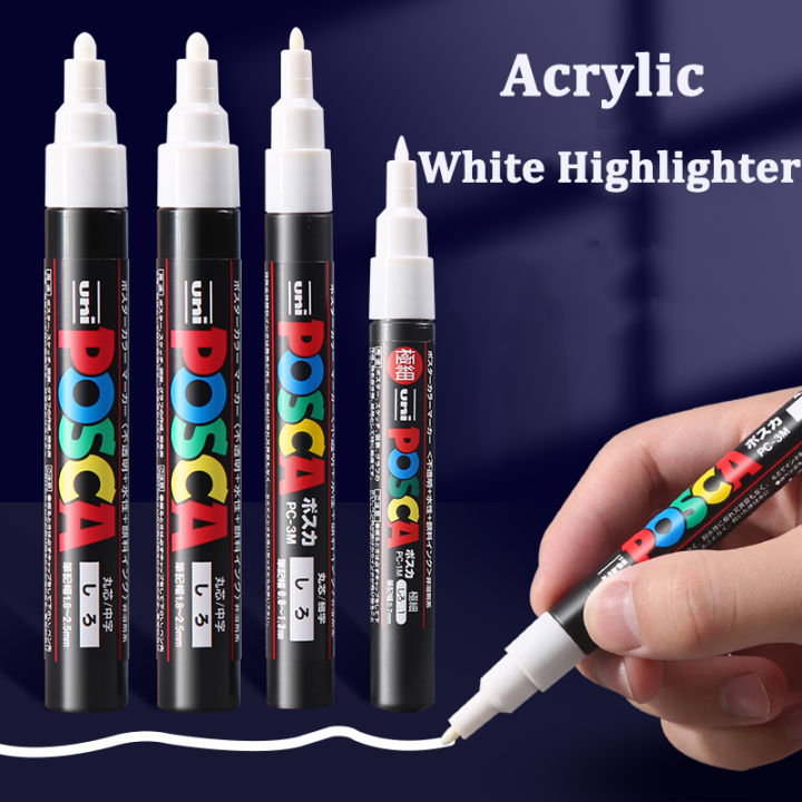 Uni White Posca Marker Pen Art Supplies Acrylic Waterproof POP Poster ...