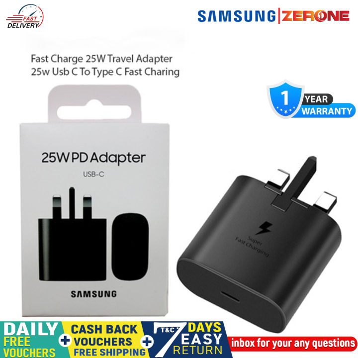 Samsung 25W Charger Super Fast Charging Supported PD Travel Adapter USB ...
