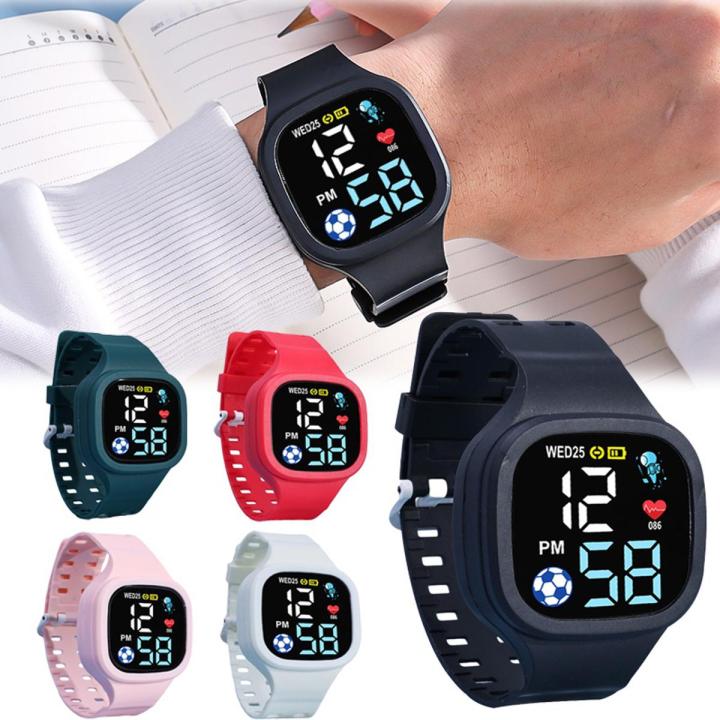 Digital Watch Football Fashion Students Led Luminous Cartoon Waterproof ...