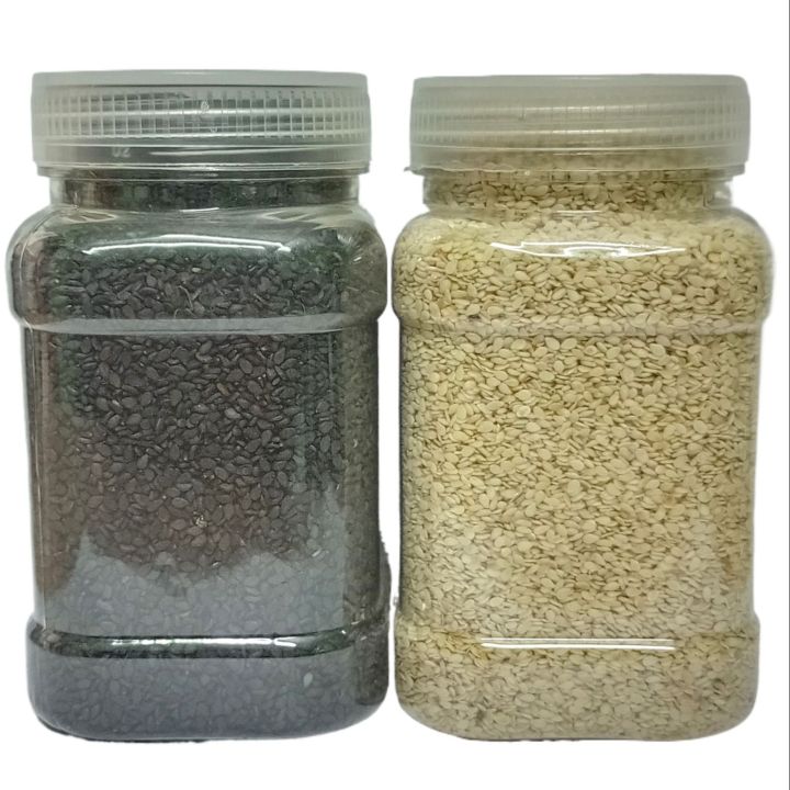 White & Black Sesame Seeds, White & Black Till - 250 X 2 = 500 gm ...