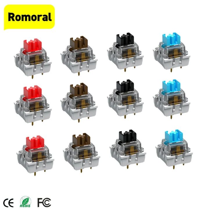 Dustproof 3Pin Switch Mechanical Keyboard Linear Tactile Silent Red ...