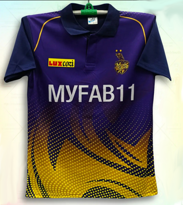 Kolkata Knight Riders Short sleeve collar Jersey - IPL 2023 Jersey ...