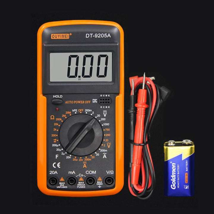 DT9205A 9205A Digital Multimeter DT9205A Voltage Ampere Ohm Meter Test ...