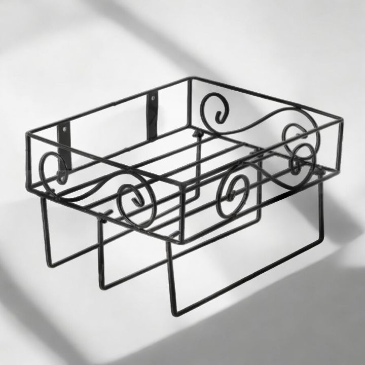 Sturdy Black Metal Wall Mounted Quran Stand and Jaynamaz Shelf – Comes ...