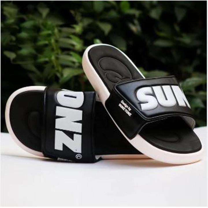 Black Color Slides Slipper SUNZTONZ Light Weight Casual Style Sandal ...