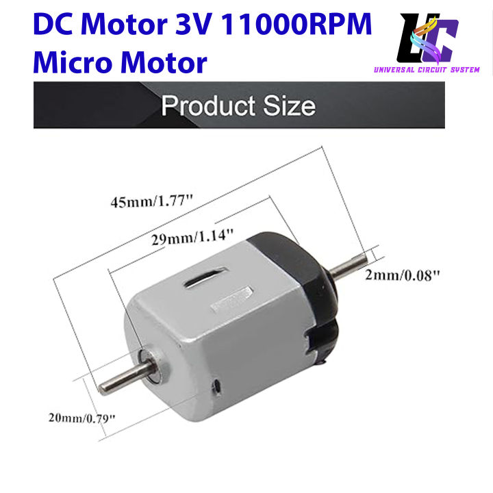 DC Motor 3V 11000RPM Micro Motor Mini Motor Electric Motor Round Shaft ...
