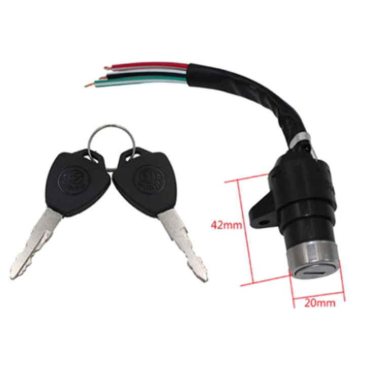 Electric Car Power Lock Key Switch Universal Electric Bicycle Scooter ...