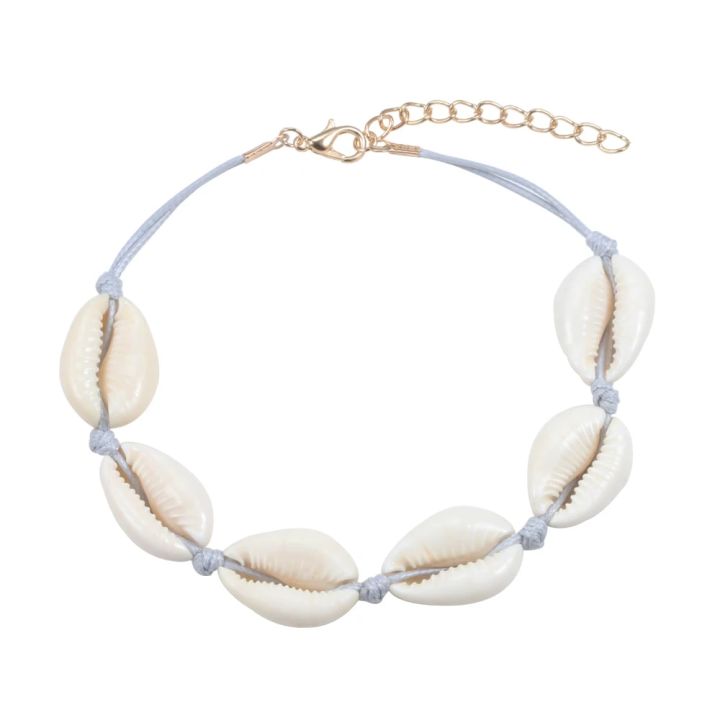 【Hey my home】Boho Anklets Bracelets Natural Beads Crochet Rope ...