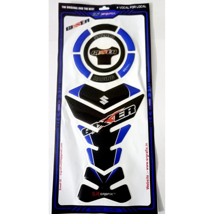 Tank pad Protector Sticker for Gixxer motorcycle. Blue | Daraz.com.bd