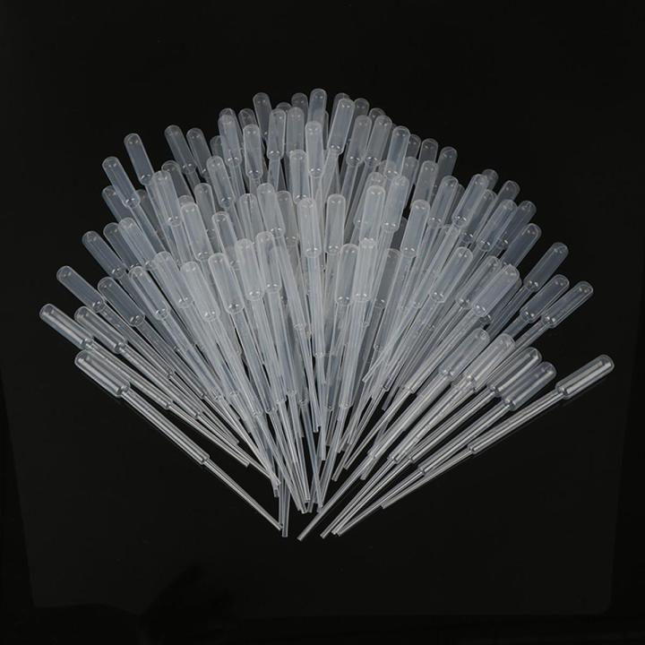 100Pcs/Pack 3Ml Transparent Pipettes Disposable Plastic Eye Dropper ...