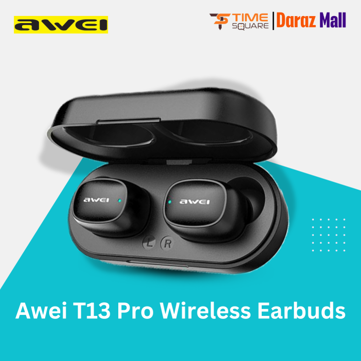 Awei T13 Pro Wireless Earbuds Bluetooth 5.3 Bass In-Ear TWS With Mic ...