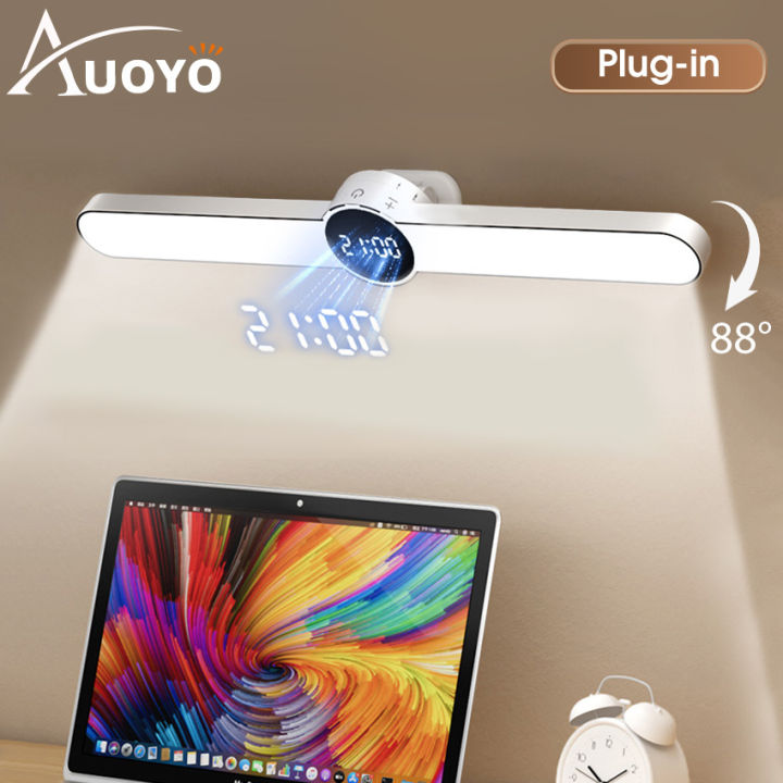 Auoyo LED Night Lights Wireless Study Table Lamp LED Display USB ...
