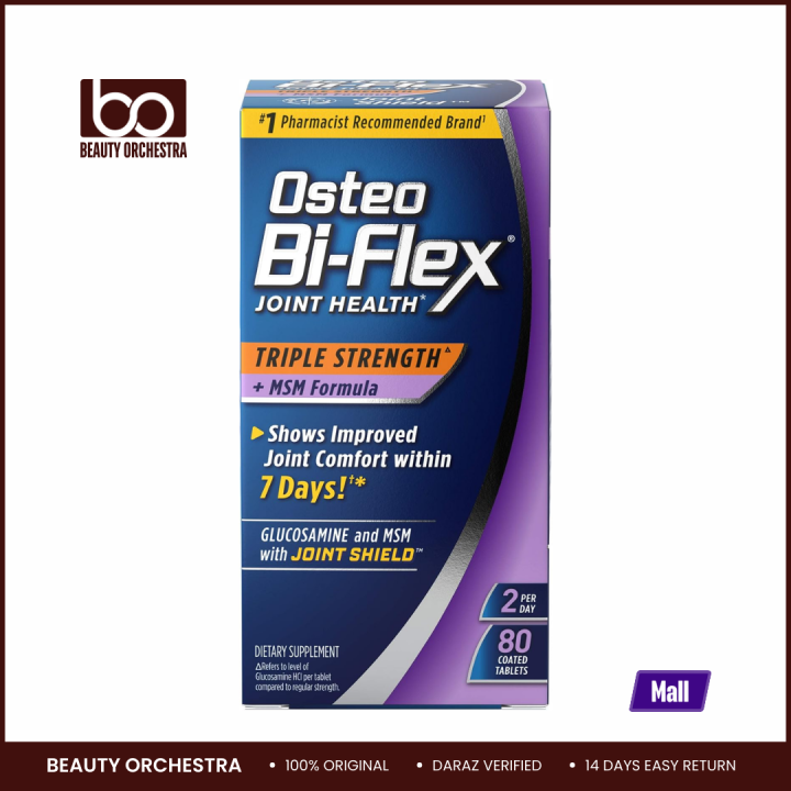 Osteo Bi-Flex Triple Strength with MSM - 80 Coated Tablets | Daraz.com.bd