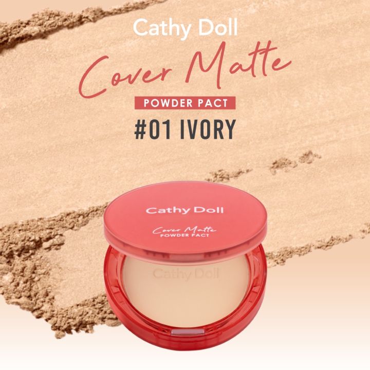 Cover Matte Powder Pact SPF30 PA+++ 12g Cathy Doll (M) #01 Ivory ...