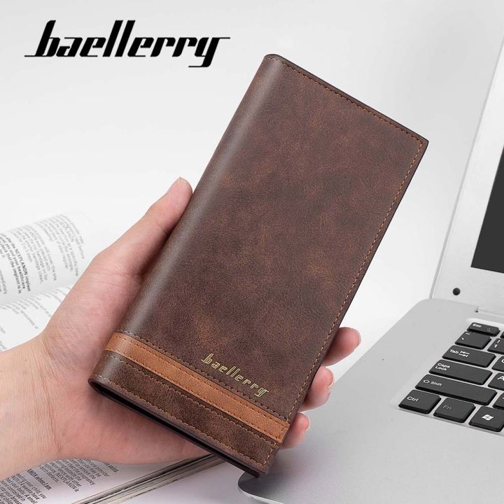 Men's Wallet New Baellerry Long Multi-Card Slot Multi-function Anti ...
