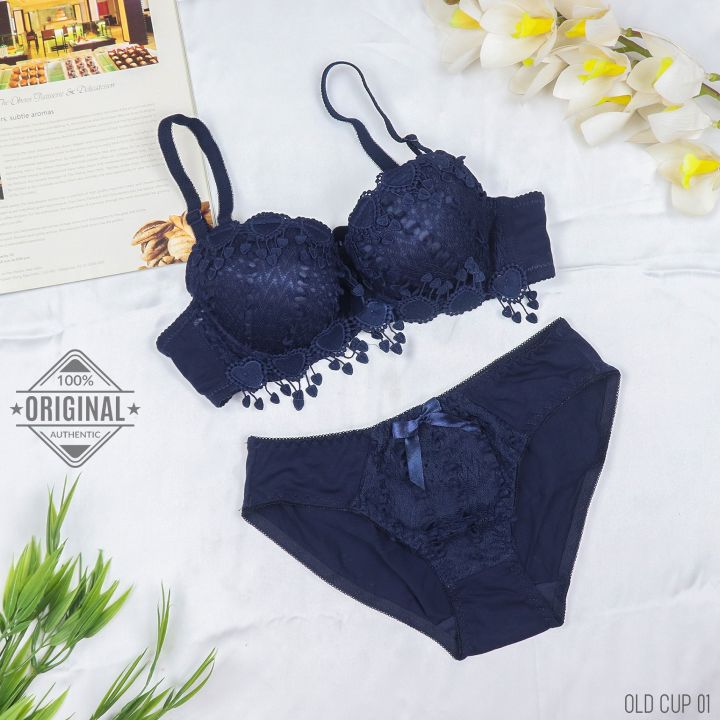100 % Imported Premium Quality Fancy Floral Lace Design Bra Panty Set ...