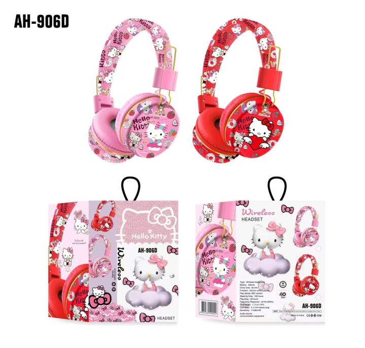 New Hello kitty head-mounted cute cartoon Bluetooth headset mobile ...