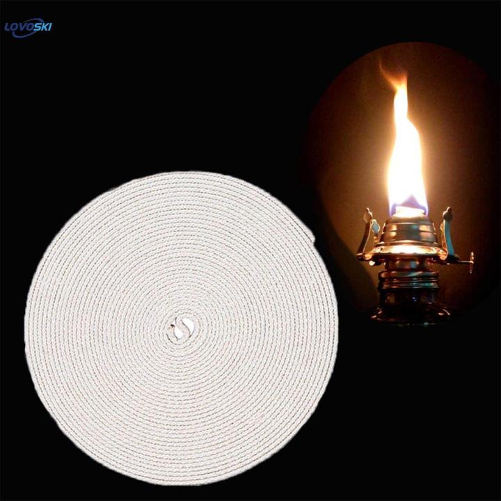 10M Oil Lantern Wick Flat Cotton Wick Oil Lamp Wick Burner with Stitch ...